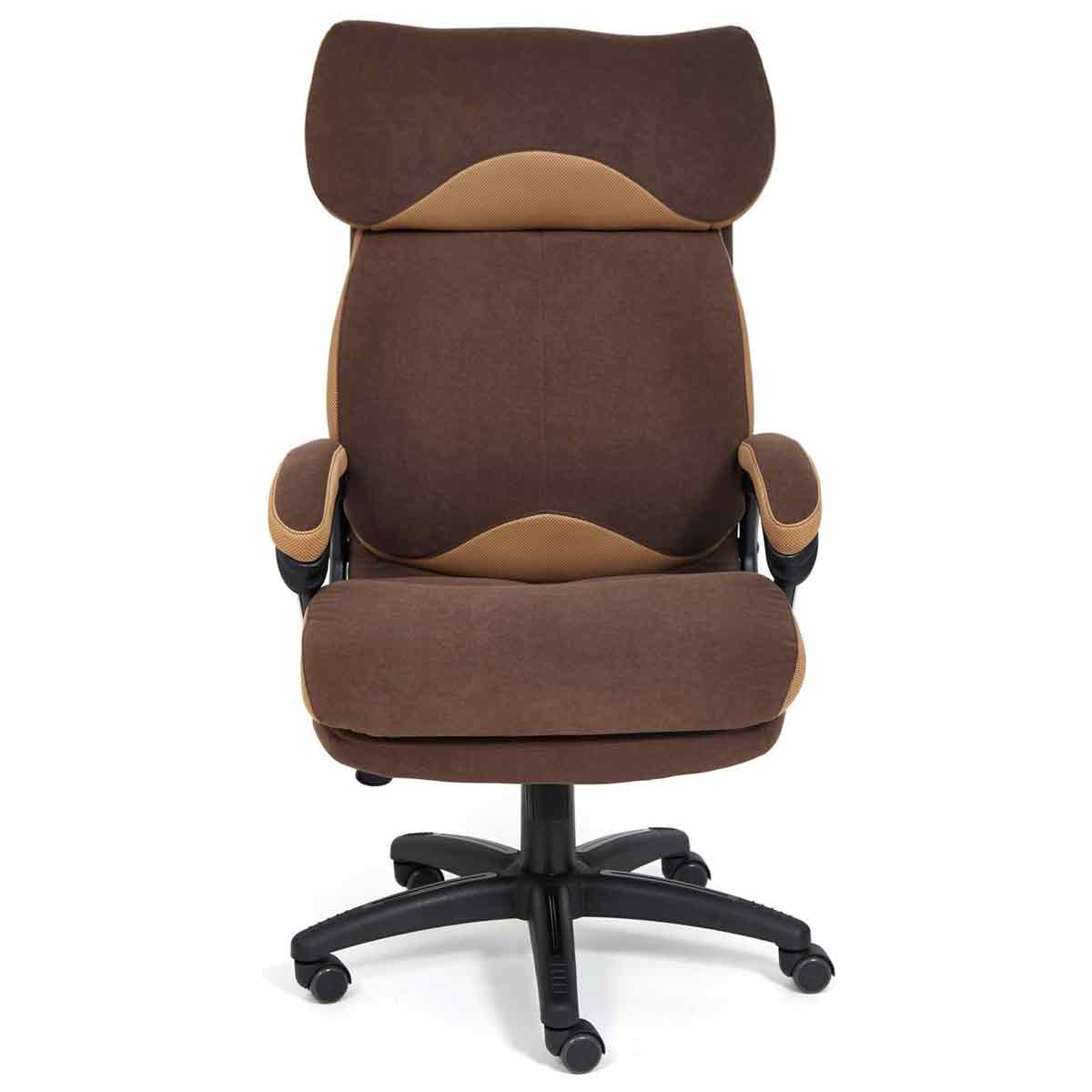 Купить Офисное кресло TetChair Duke из коричневого флока и ткани бронза ...