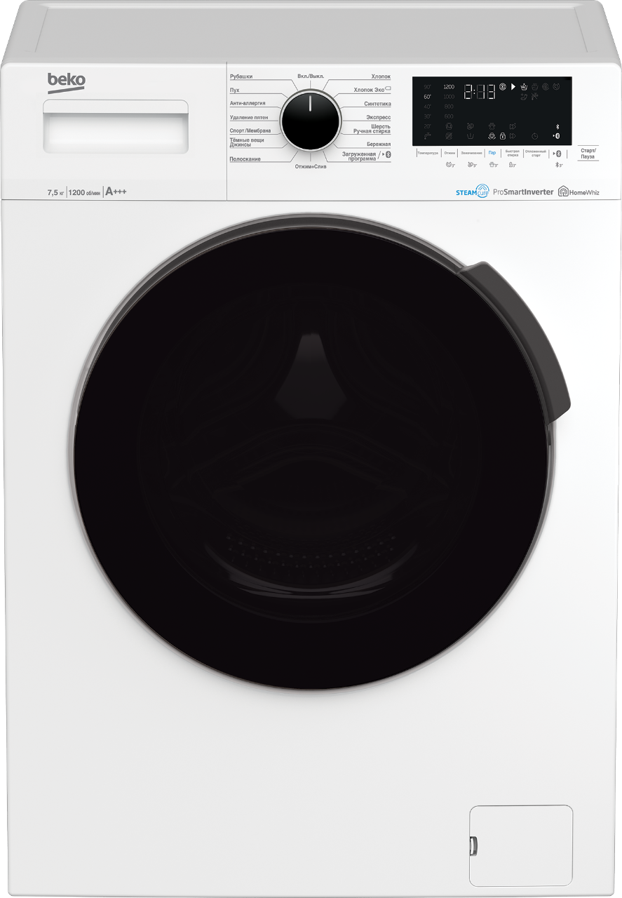 Стиральная машина автомат BEKO WSPE7H616W с паром